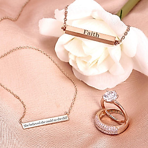 Personalized Micro Pave AAA Pink Cubic Zirconia Cocktail Anniversary CZ Pave Anniversary Statement 1/2 Eternity Wedding Band Ring For Women Rose Gold Plated .925 Sterling Silver Custom Engraved