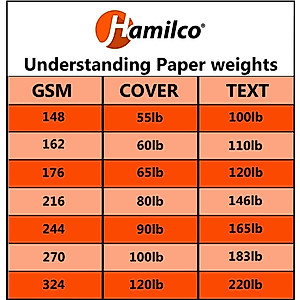Hamilco Colored Scrapbook Cardstock Paper 12x12 Card Stock Paper 65 lb Cover 25 Pack (Fire Orange)