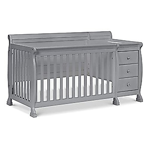 DaVinci Kalani 4-in-1 Convertibe Crib and Changer Combo in Gray