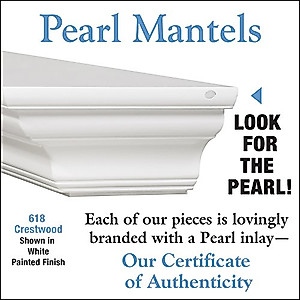 Pearl Mantels 618-72 Crestwood Mantel Shelf, 72-Inch, White