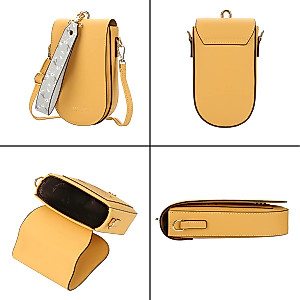 Sunwel Fashion Trendy Cell Phone Bag 5 Card Slots Mini Crossbody Bag Phone Purse Detachable Wristlet for Women Girls