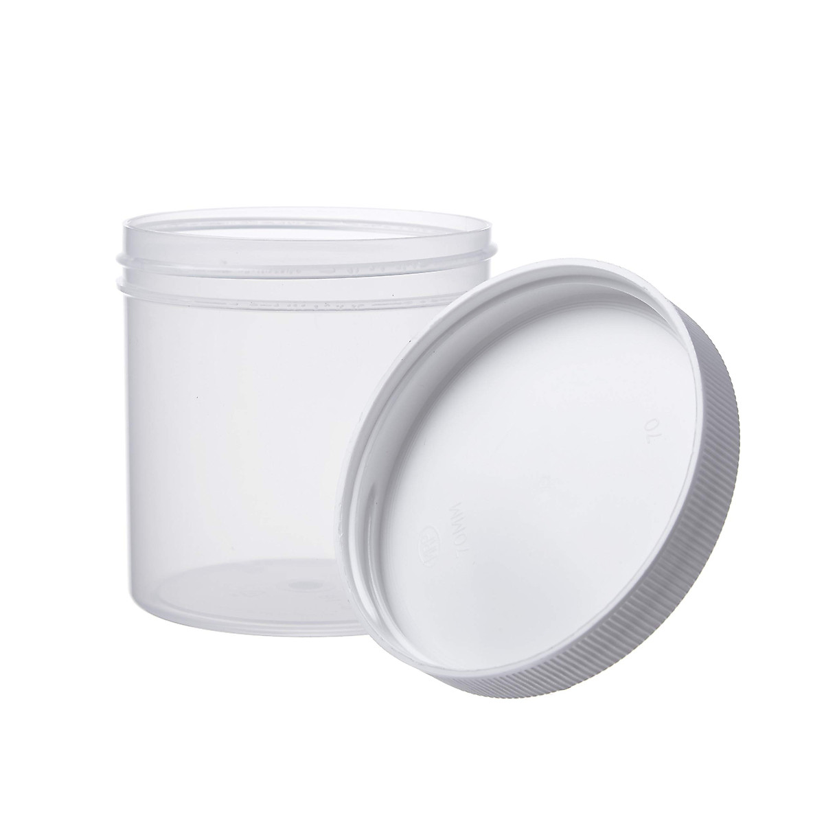 Consolidated Plastics 42414 Wide-Mouth Jar with Cap, 6 oz, Natural, 50 Piece