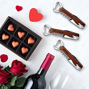 Set of 8 Groomsmen, Best Man Groom, Corkscrew and Multi Tool Groomsmen Gifts Wooden Wine Beer bottle opener for Proposal Bachelor Party Weddings