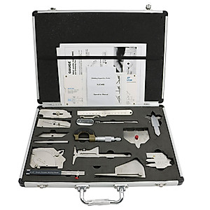Graigar Stainless Steel Welding Gauge Tool Kits Combine Suit 13 Pieces Welding Inspection Gauge Metric Welding Gauge(mm)