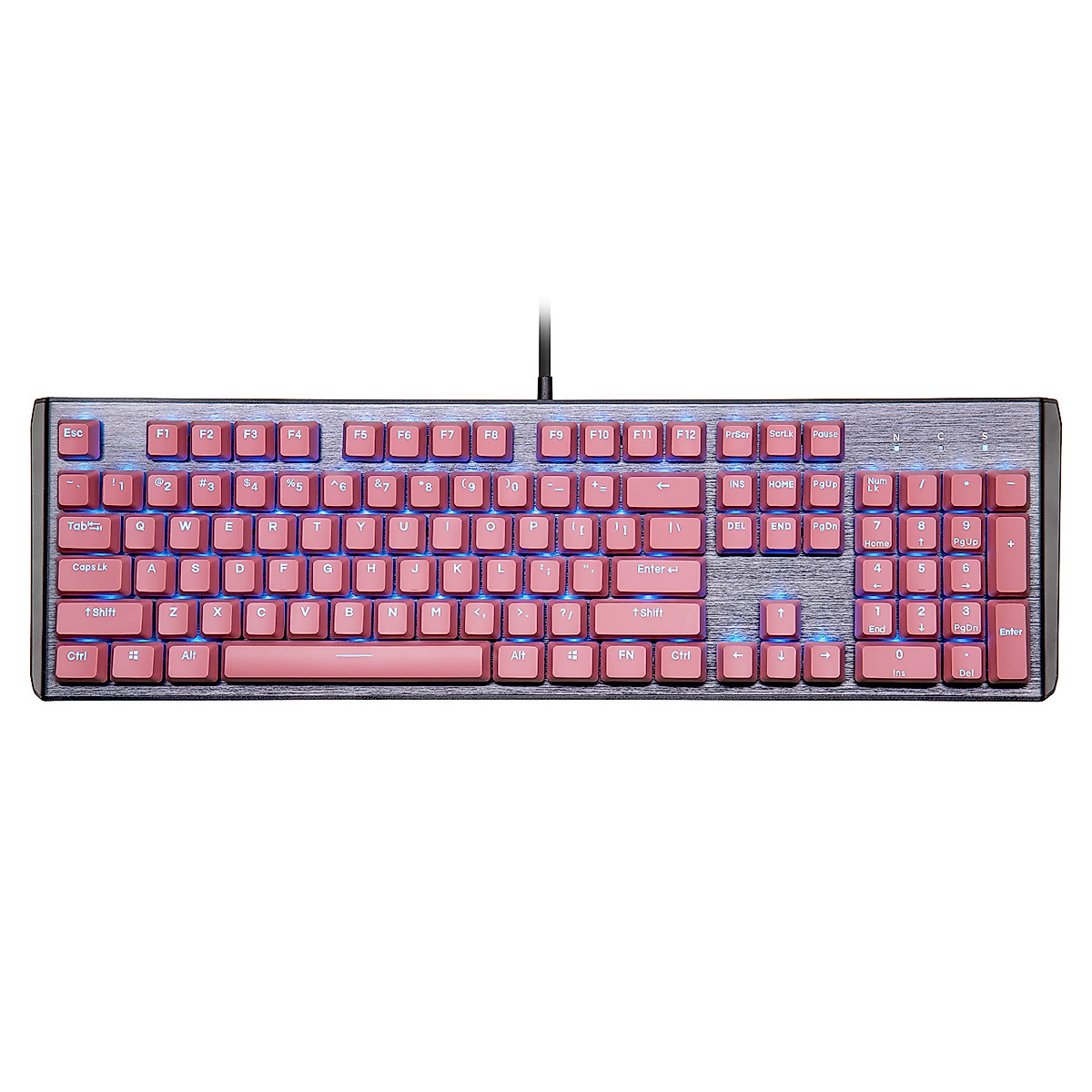 Cooler Master PBT Doubleshot Backlit Keycap Upgrade Set Sakura Pink for Mechanical Keyboards, Compatible with Standard US 104 Layout Keyboards (KC-NPDMF1-US)