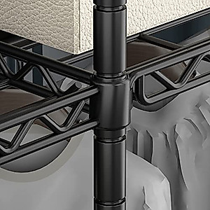 BOLUBOYA Wire Garment Rack Heavy Duty Clothes Rack Metal Clothing Racks with shelves, Portable Wardrobe Closet rack for Hanging Clothes Freestanding rack