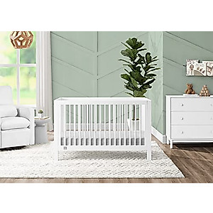 GAP babyGap Charlie 6-in-1 Convertible Crib - Greenguard Gold Certified, Bianca White
