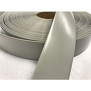 1.5" Wide x 45' Roll Vinyl Strap for Patio Chairs, Lawn Furniture, and Deck Chairs, Make Your Own Replacement Straps, Plus 50 Free Fasteners (219 Gray)