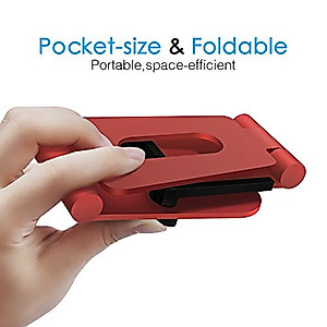 Lamicall Adjustable Phone Tablet Stand, Playstand for Switch, Foldable Desk Holder, Compatible with iPad Mini, 9.7'' iPad Pro Air, Phone 12 Mini 11 Pro Xs Xs Max Xr X 8 7 6 6s Plus SE (4-10'') - Red