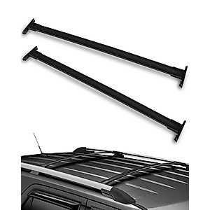 cciyu Roof Rack Cross Bar Fit for Ford Explorer Sport Utility 4-Door 2011 2012 2013 2014 2015 Aluminum 150lbs Car Top Luggage Cargo Carrier Bike Rack Rails, Black/2PCs