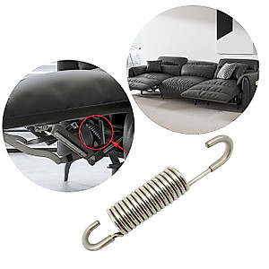 Souldershop 3-5/8 inch Stainless Steel Replacement Recliner Chair Mechanism Furniture Tension Springs Long Neck Style 2.5mm Wire Thickness [3.33'' Inside Hook to Hook] (Pack of 1)