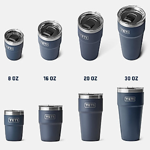 YETI Rambler 16 oz Stackable Tumbler, Vacuum Insulated, Stainless Steel with MagSlider Lid, Black