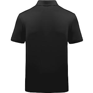 ZITY Golf Polo Shirts for Men Short Sleeve Athletic Tennis T-Shirt Black Blue XL