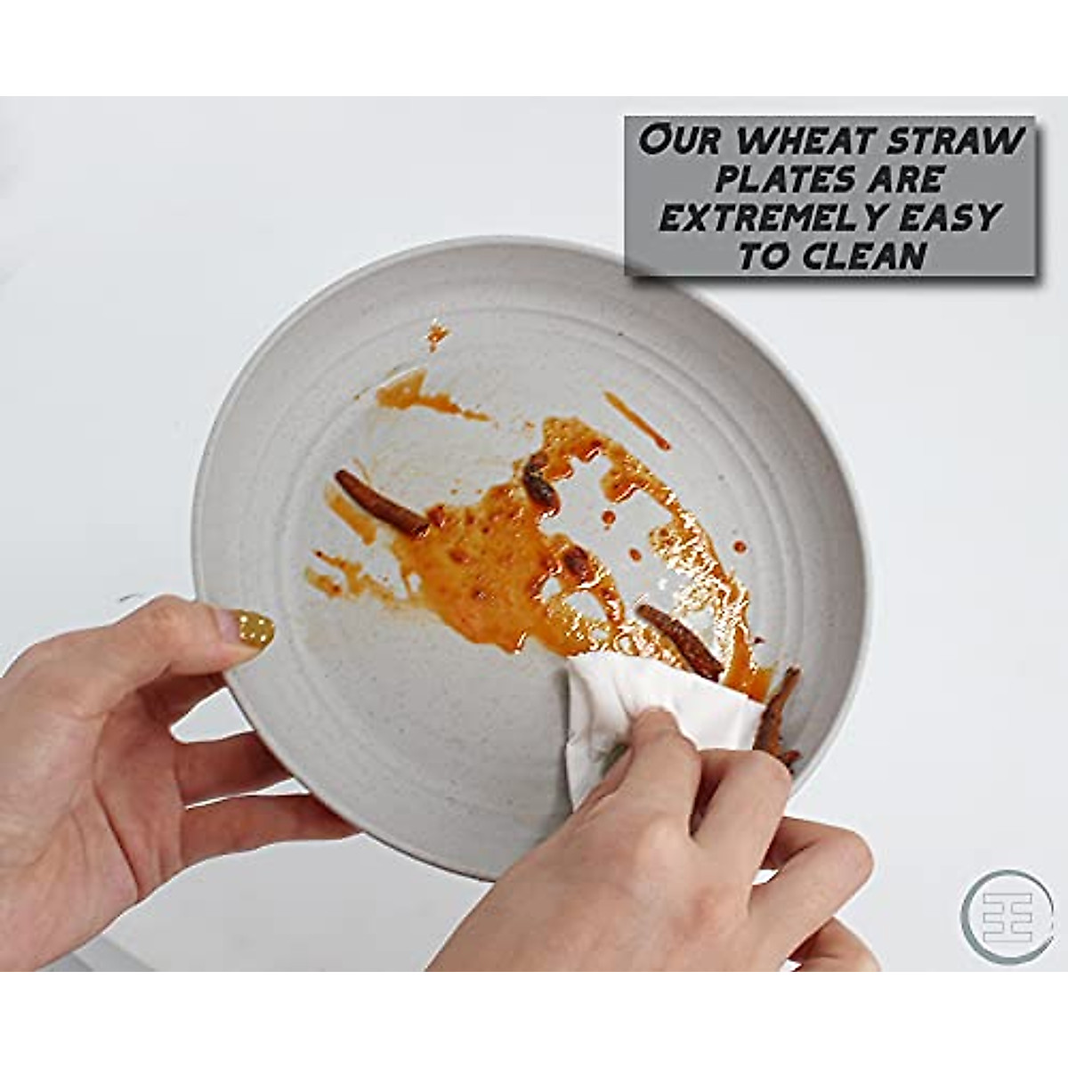 Wheat Straw Dinnerware Sets (16pcs) Grey-Unbreakable Microwave Safe-Lightweight Bowls, Cups, Plates Set-Reusable, Eco Friendly,Dishwasher Safe,Wheat Straw Plates,Wheat Straw Bowls, Cereal Bowls