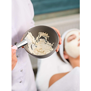 Bare Essentials Living - Clay Face Mask Mixing Bowl Set, Skin Care Kit Facial Bowls with Bamboo Lid, Face Mask Spoon, & Dual Sided Face Mask Brush Applicator for DIY Clay Mask, Facials & Hair (Grey)