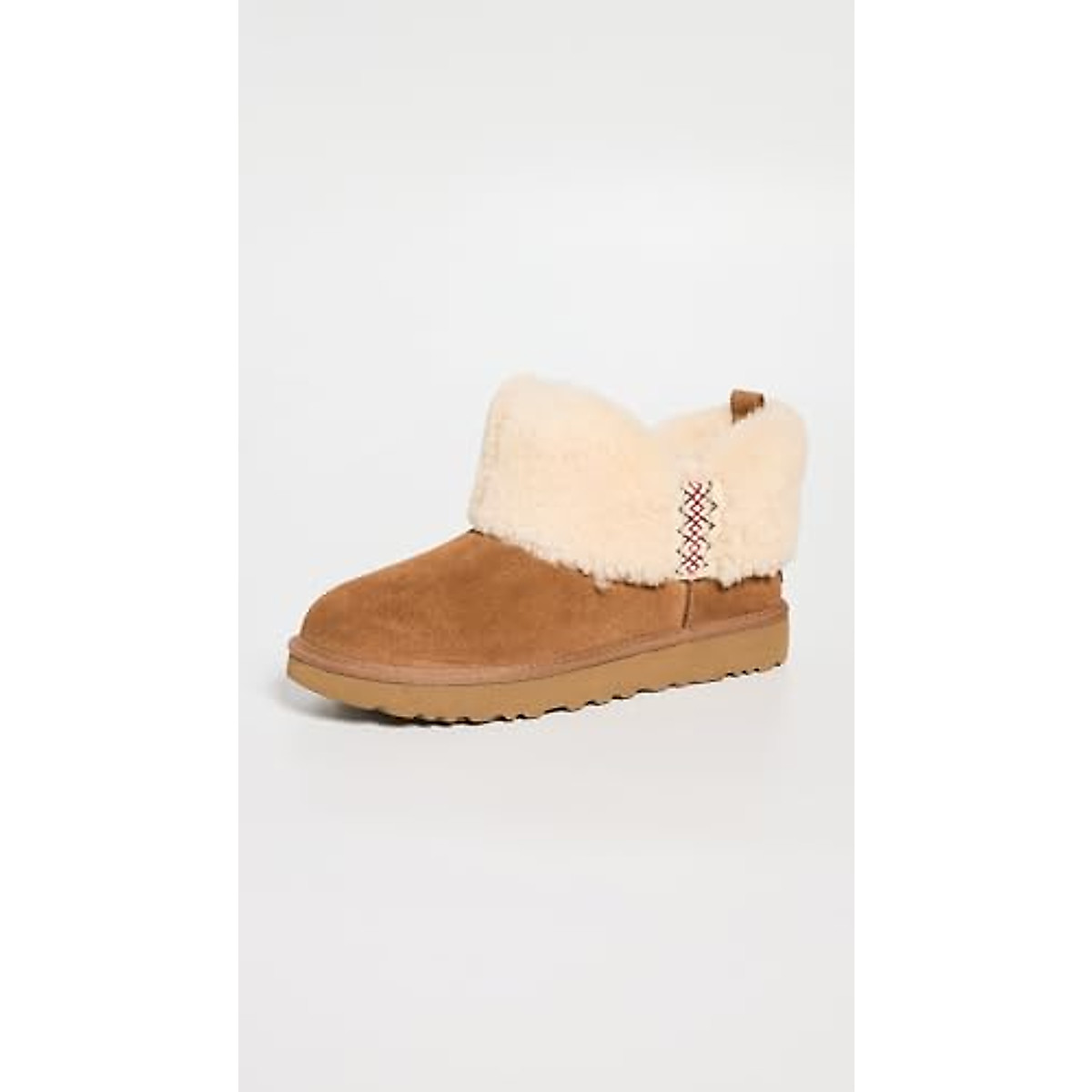 UGG Women's Ultra Mini Ugg Braid Boot, Chestnut, 8