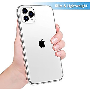 JJGoo Compatible with iPhone 11 Pro Max Case Clear, Transparent Soft Shockproof Protective Slim Thin Bumper Cover Phone Case- 6.5 inch