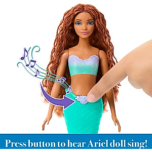 Mattel Disney The Little Mermaid Sing & Dream Ariel Fashion Doll with Signature Tail, Toys Inspired by the Movie
