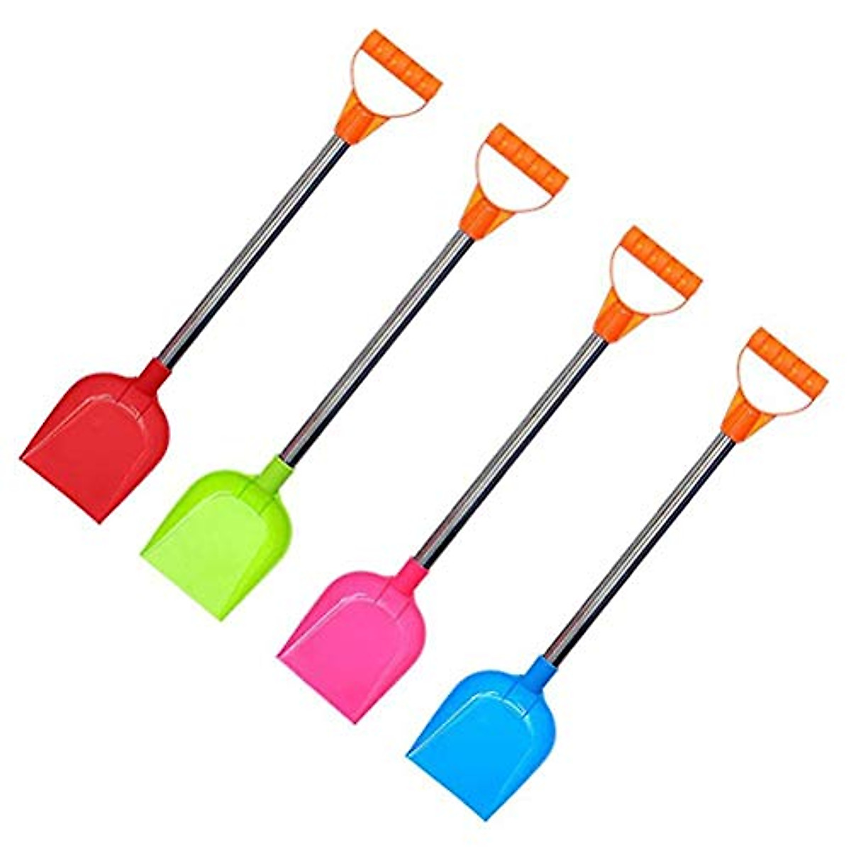DEIHENG 4PCS Kids Outdoor Snow Shovel Children's Beach Shovel with Stainless Steel Handle Winter Snow Remover Tool Garden Shovels