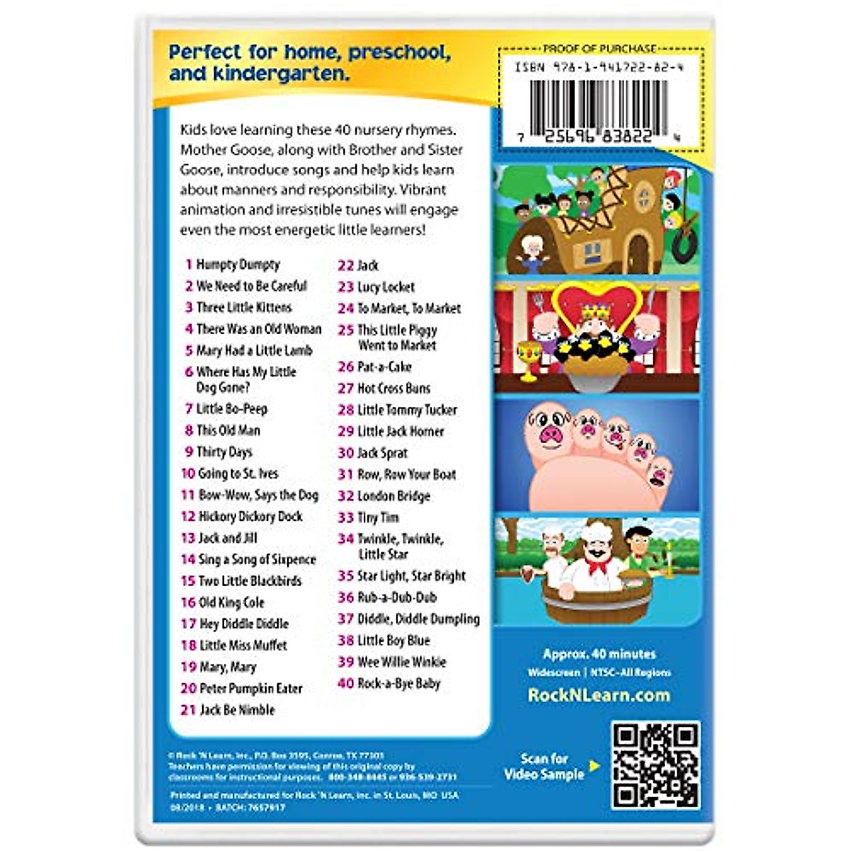 Early Literacy DVD Collection - Letter Sounds Phonics for Beginners, Getting Ready for Kindergarten, Nursery Rhymes