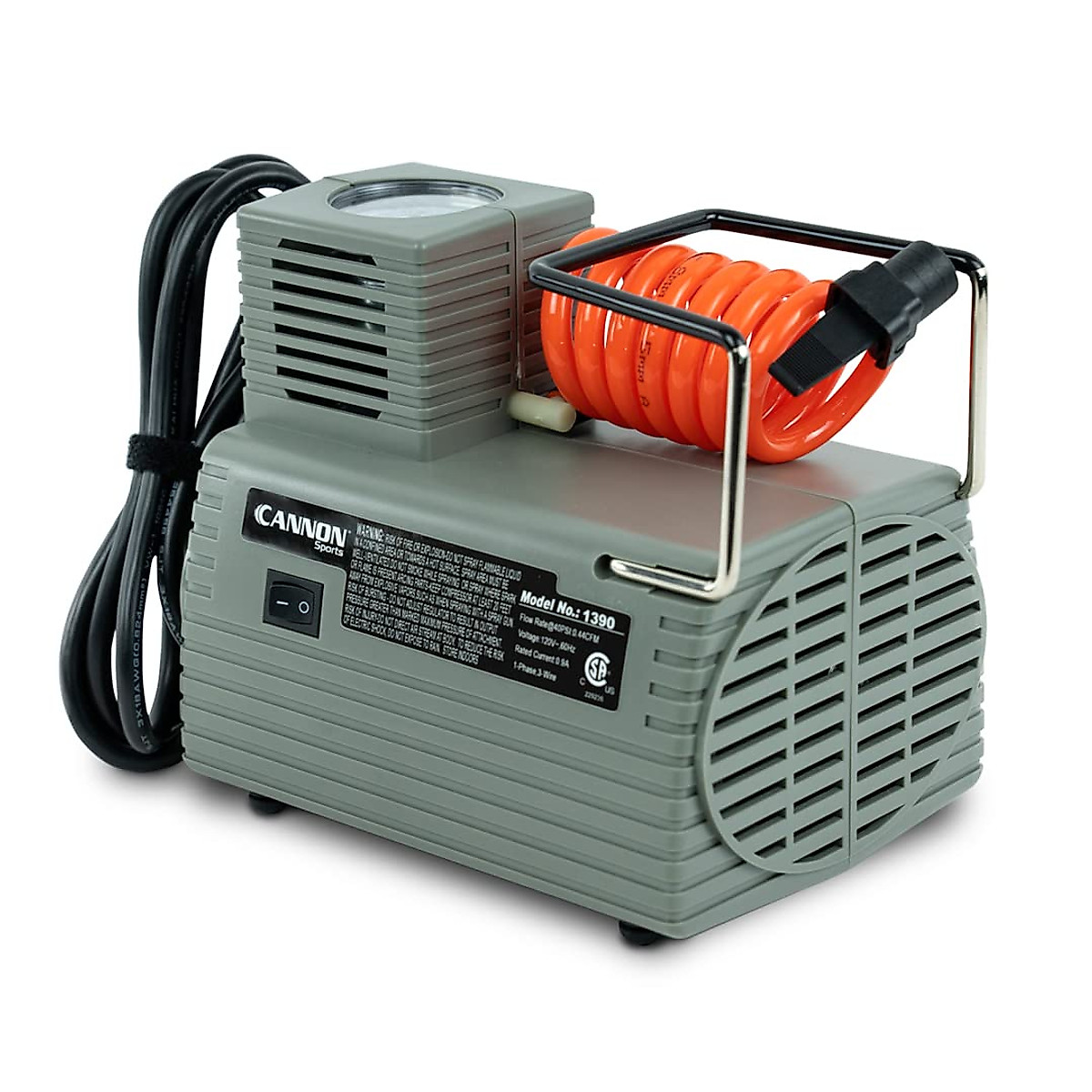 Cannon Sports Electric Ball Inflator Pump for Exercise Balls with Needle & Gauge