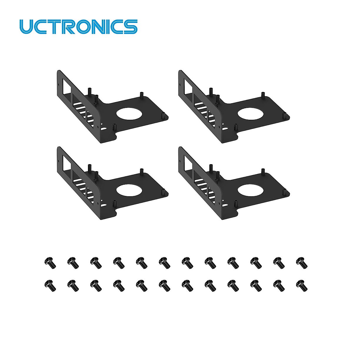 UCTRONICS Mounting Plates for Raspberry Pi 4 B Models, Compatible with 19 inch 3U Rack Mount, 4-Pack