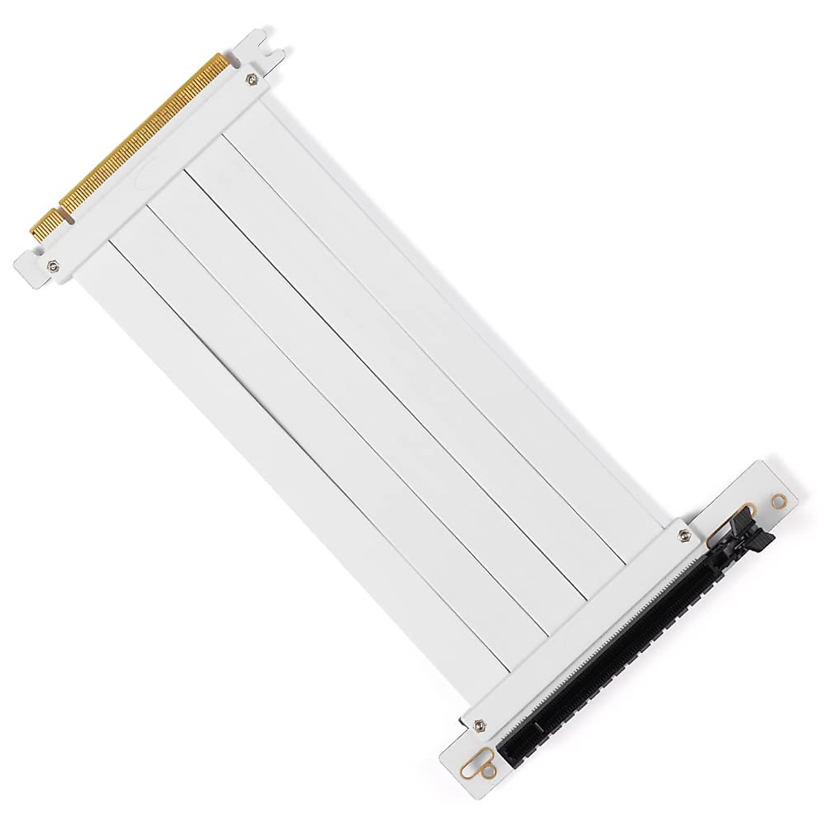 Formulamod Vertical GPU Mounting Bracket Graphics Card Holder Kit with PCI-E 4.0 x16 Riser Cable 90 Degree Right Angle 20cm (White)