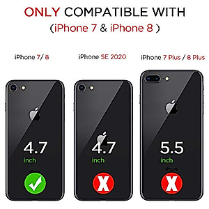 Hython Designed for iPhone 8, iPhone 7 Case, Heavy Duty Full-Body Defender Protective Case Bling Glitter Sparkle Hard Shell Hybrid Shockproof Rubber Bumper Cover for iPhone 7 and iPhone 8, Rose Gold