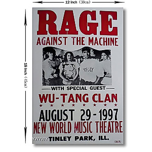 YWVWY The Machine Poster with Special Guest Music Art Wall Canvas Picture Print Modern Family Bedroom Decor Posters 12x18inch(30x45cm)