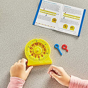 hand2mind - 92286 Number Line Clock for Kids Ages 5-10, Turn A Number Line Into A Clock, Hands-on Way to Go from Counting Numbers to Telling Time, Learning to Tell Time Clock, Homeschool Supplies (Set of 1)