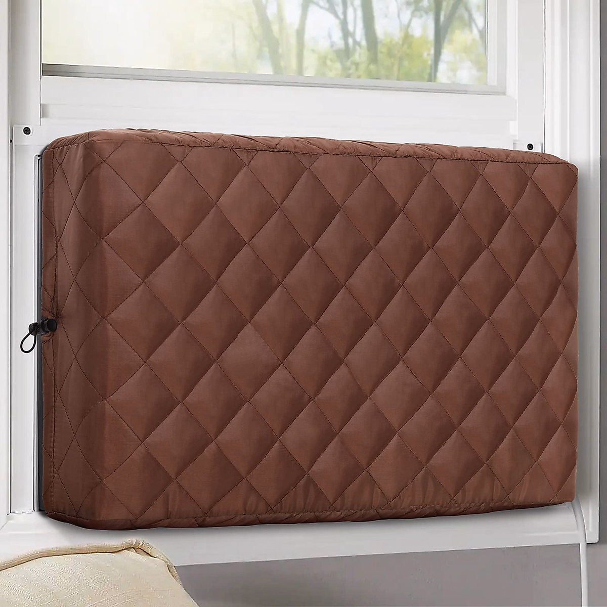 KylinLucky Indoor Air Conditioner Cover AC Cover for Inside Window Unit 25L x 17H x 3.5D inches White