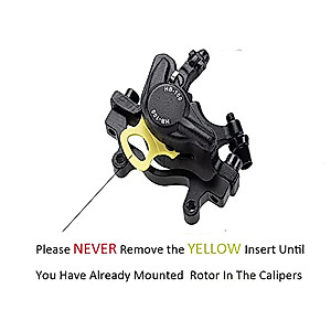 BUCKLOS Zoom HB-100 MTB Line Pulling Hydraulic Disc Brake Calipers Front + Rear, Aluminum Alloy Mountain Bike Hydraulic Disc Brakes with is/PM Universal Caliper Adapter for XC Trail, Fat Bike…