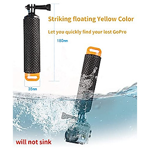 Floating Hand Grip Handle Mount and Steel-Cored Safety Wrist Strap GoPro Holder Mount Insta360 AKASO Underwater Camcorder Diving Surfing Snorkeling