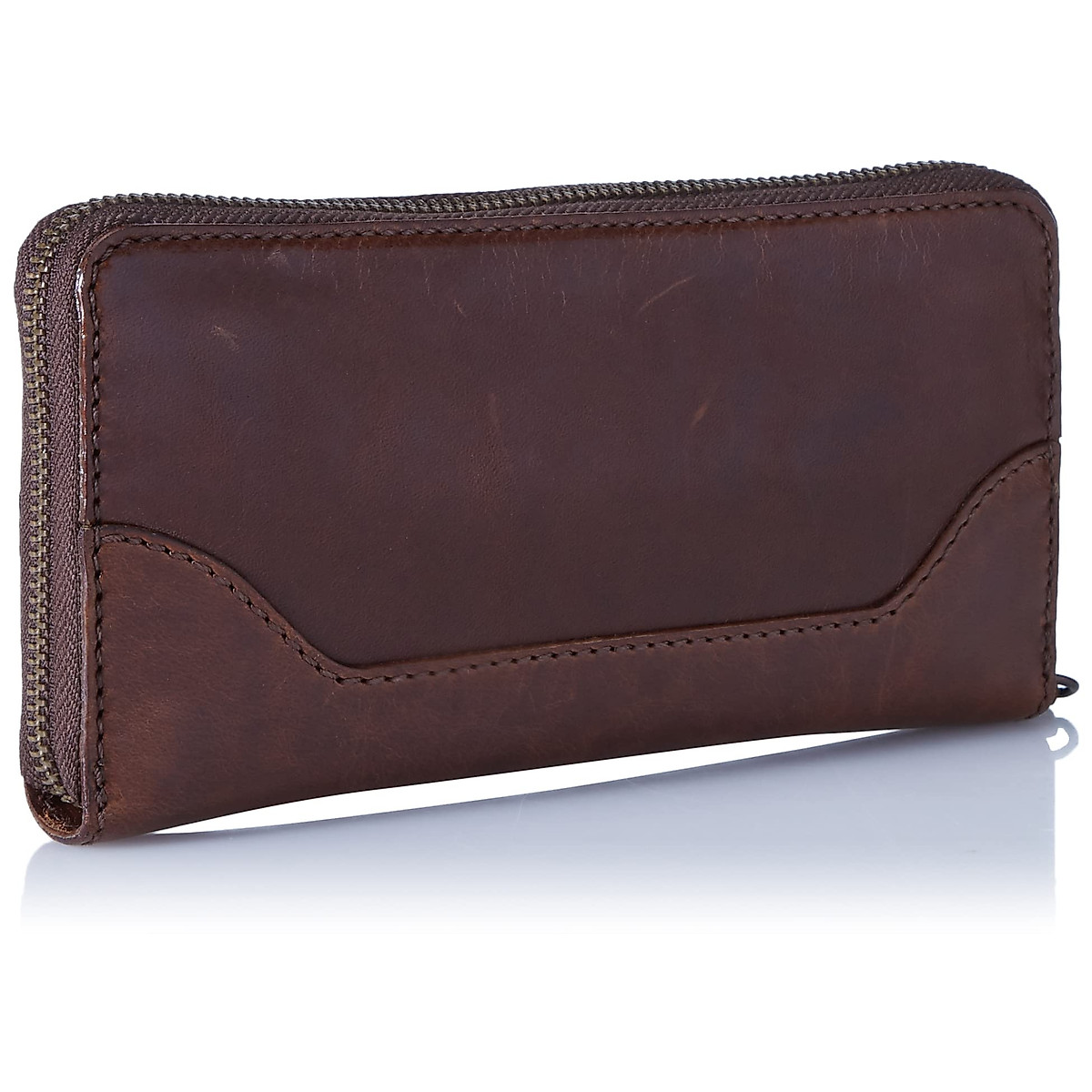 Frye Women's Melissa Zip Wallet, Dark Brown, One Size