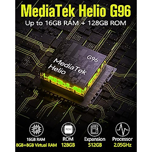 Ulefone Armor 22 Rugged Cell Phone Android 14, Up to 16+128GB, 64MP Night Vision Camera, 64MP Wide-Angle Camera, 6600mAh, 120Hz Display, NFC/GPS, 4G LTE Smartphone Unlocked (Black)