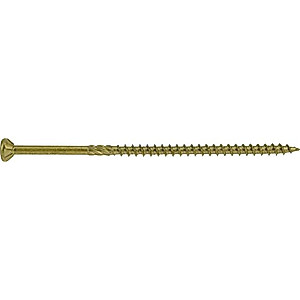 Power Pro 48616 Wood Screws, #10 x 4-1/2", Premium Outdoor Deck Screws, Rust Resistant, Epoxy Coated Bronze, 5lb Tub, 237 pcs