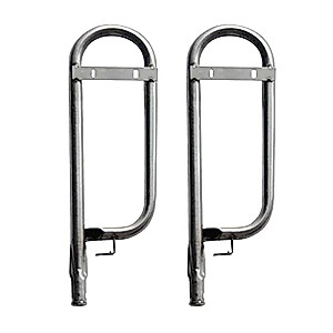 Hongso #304 Curved Stainless Steel Burner Replacement for Dyna-Glo DGP350NP, Master Forge MFA350BNP MFA350CNP, Pipe Burner Tube Left and Right 1 Pair Curved Pipes SBT351