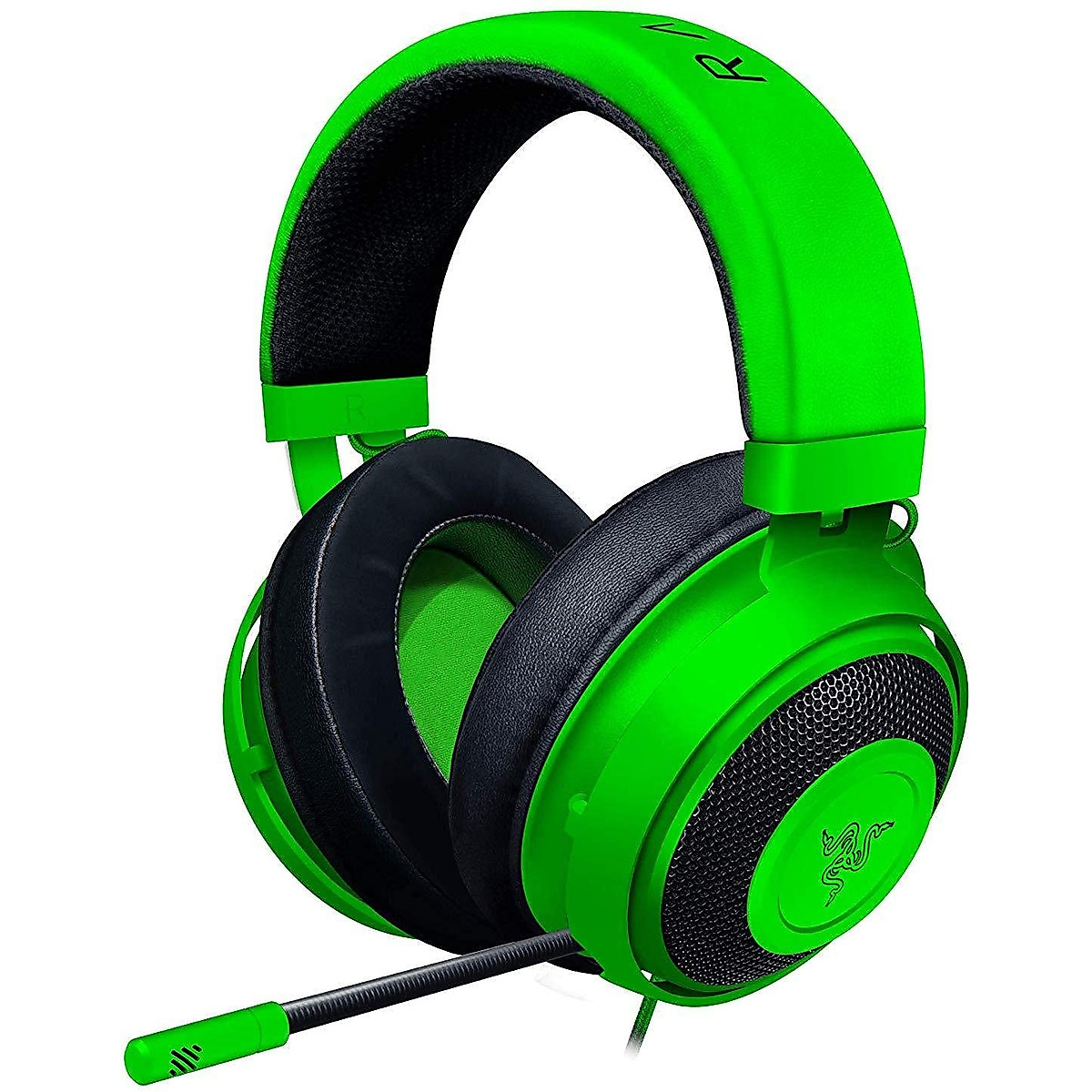 Razer Kraken Gaming Headset: Lightweight Aluminum Frame, Retractable Noise Isolating Microphone, For PC, PS4, PS5, Switch, Xbox One, Xbox Series X & S, Mobile, 3.5 mm Audio Jack – Green