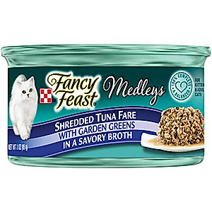 Fancy Feast Medleys Wet Cat Food Variety Pack, Shredded Fare Collection, (12) 3 Oz Cans