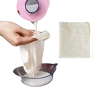 Cheesecloth Bags for Straining,Reusable Cold Brew Coffee Cheese Cloths Strainer,Large Nut Milk Tea Juice Bag,100% Natural Cotton Fine Mesh Filter Bags(Large,4 Pack)