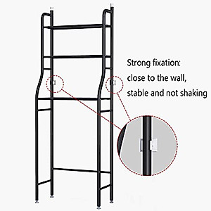 Cushion 3Tier Freestanding Bathroom Storage Cabinet, Over The Toilet Shelf Organizer, Adjustable Height Metal Rack, Bathroom Space Saver, Easy To Assembly Storage Shelves, For Bathroom, Kitchen(gold)