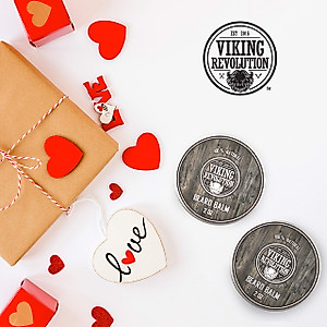 Viking Revolution Citrus Beard Balm - Beard Butter with Argan Oil, Beard Softener for Men with Jojoba Oil - Beard Moisturizer for Men with Beeswax - Beard Wax for Men with Mango Butter (2oz, 2 Pack)