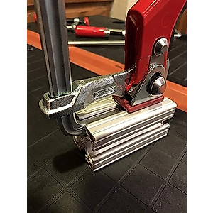 BESSEY GTR16S6H All Steel Ratcheting Table Clamp with 6 5/16 Capacity x 2 5/16 Throat Depth & 540 lb Clamping Force, Red/Silver