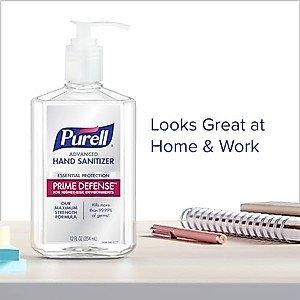 Purell Prime Defense Advanced Hand Sanitizer, Essential Protection, 12 fl oz Pump Bottles (Pack of 4) - 3699-06-EC2