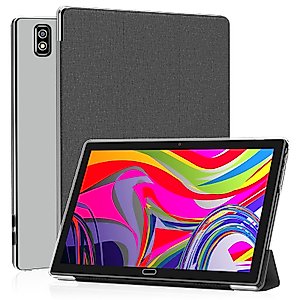 TOOTON Tablet Case for 10.1 inch, Full Protective Tablet Case, Anti-Slip Anti-Collision Leather Case with Stand, Compatible with TOOTON 10.1 Inch Tablet TT-10, Ultra Thin Lightweight