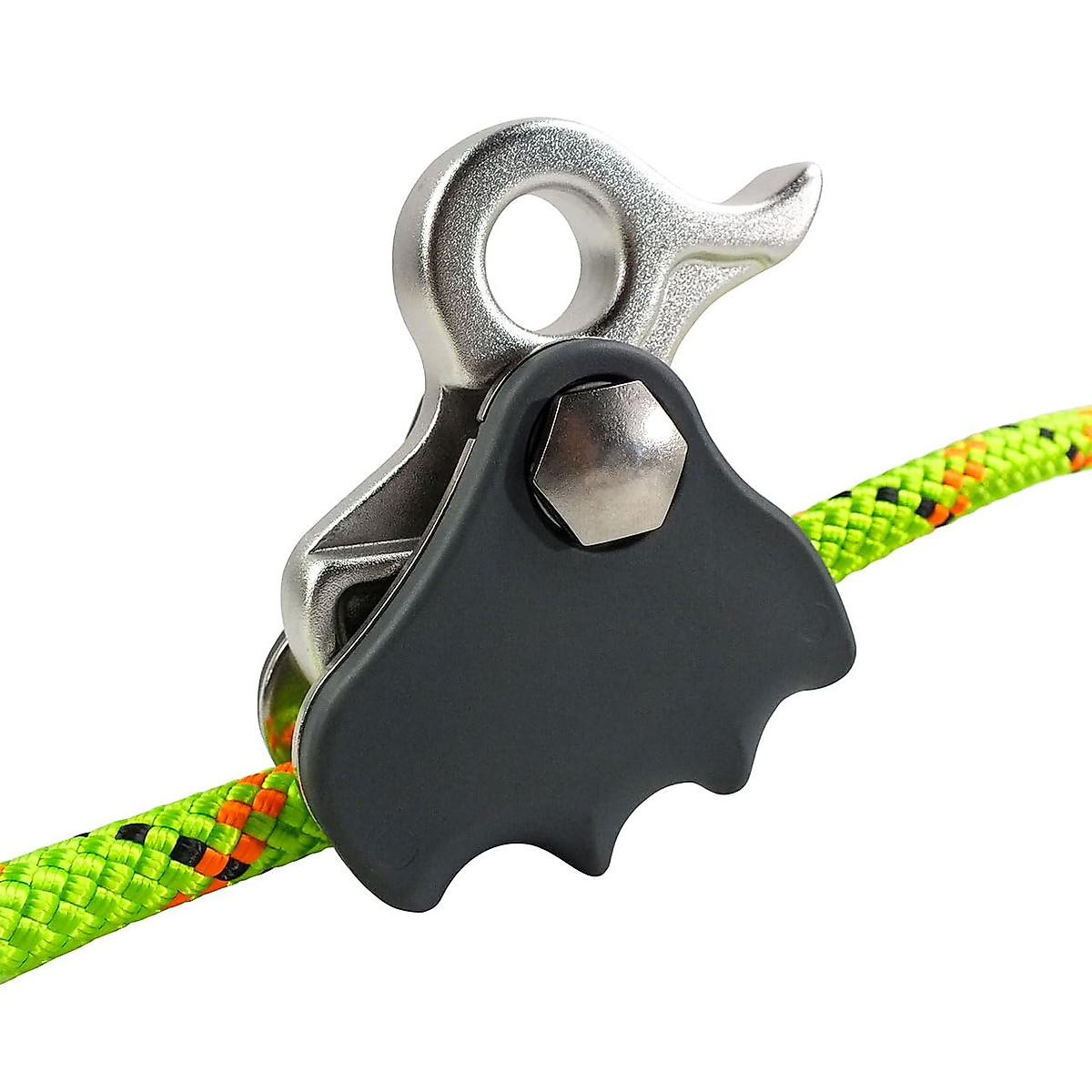 Rope Grab - Arborist Rope Brake Tree Equipment, Fall Arrestor Ascender, Better Grab Flip Line Adjuster w/Removable Rope Cam Lock & Rubberized Cover - Fit for 7/16" - 5/8" Rope