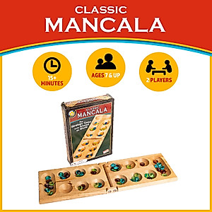 Classic Mancala - Fun Board Game for Friends and Family - Timeless Strategy Game