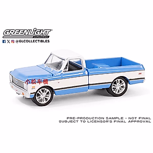 Greenlight Barrett-Jackson 1971 Chevrolet C10 Super Cheyenne Custom Blue 1/64