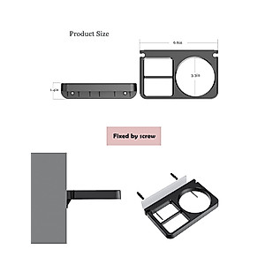 Wall Mount for Blow Dryer Hair Dryer Holder Compatible with Flat Iron Holder Wall Mount for Hair Tool Storage Organizer Straightener Holder Rack (Black)