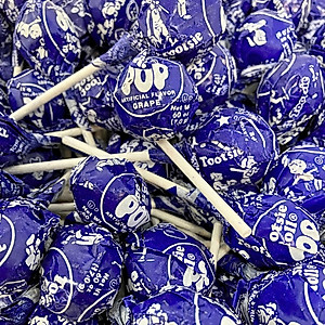 Grape Flavor Only Tootsie Pops Bulk Candy 120 Count Lollipops Suckers Aprox. 5.47lbs (87.52Oz)